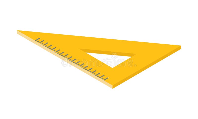 Yellow Plastic Ruler Triangle Measurement Instruments and School ...