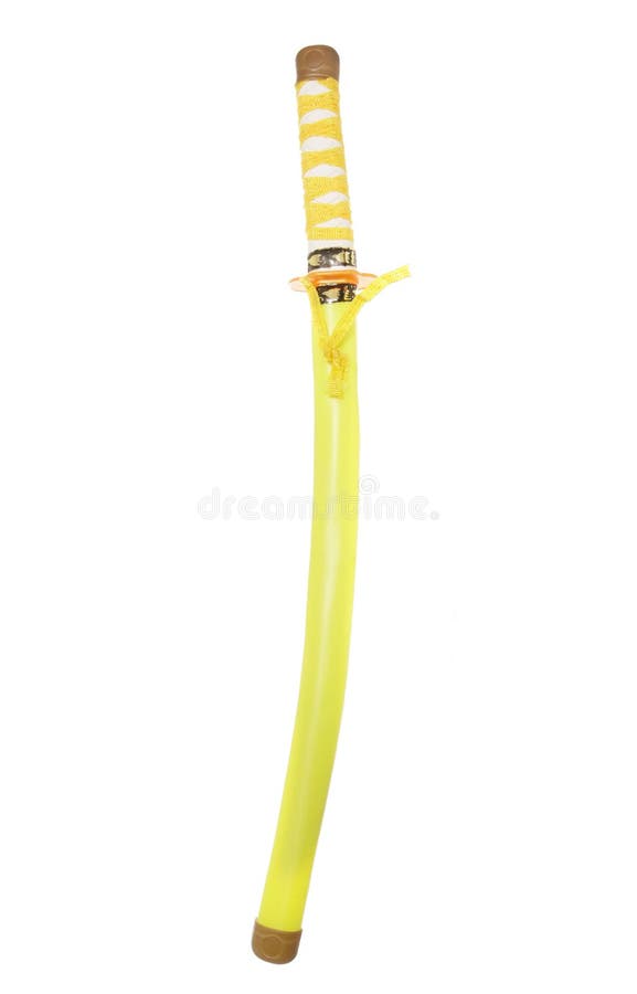 Yellow Plastic Samurai Sword Stock Image - Image of cutout, dress: 50005839
