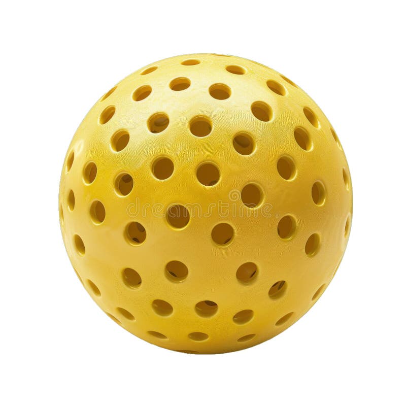 Yellow Plastic Sphere with Holes on White Background Stock Image ...