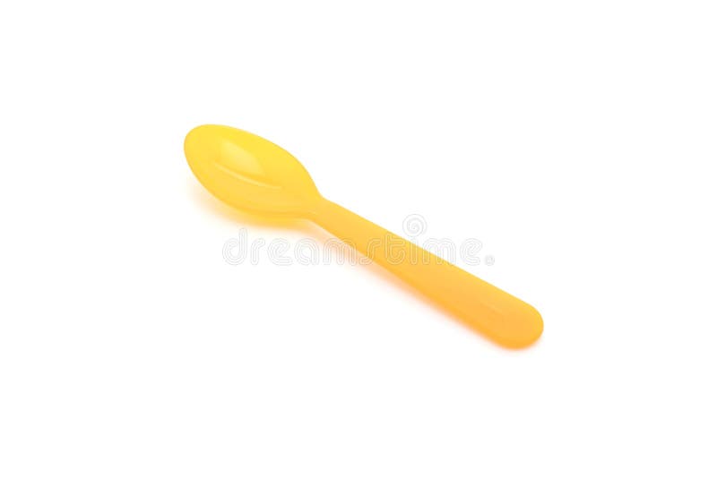 Yellow plastic spoon stock photo. Image of spoon, utensil - 118392370