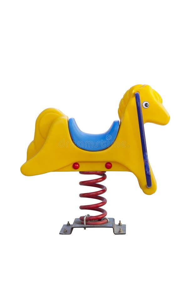Spring Rocking Horse stock photo. Image of playground - 25985670