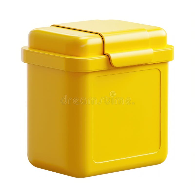 Yellow Plastic Storage Box with Latches. Generative Ai Stock ...