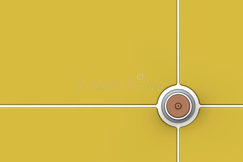 Yellow Plastic Wall with Groove Line Circle Shape, Modern Ceramic Wall ...