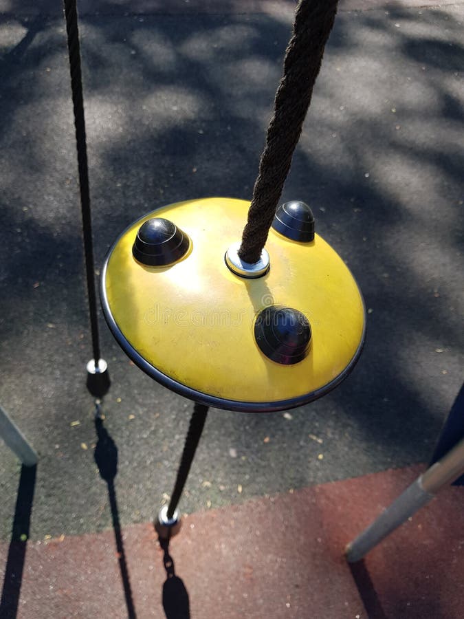 Yellow Platform for Legs on the Rope Stock Image - Image of rope, play ...