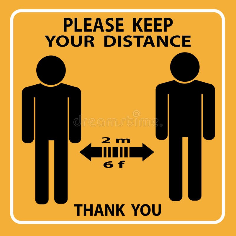 Please Keep Your Distance, Sign And Sticker Vector Illustration.social ... Please Keep Your Distance, Sign And Sticker Vector Illustration.social ...