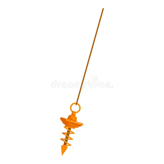 Yellow Plumb Bob with a Spring is Hanging from a Rope Stock Vector ...