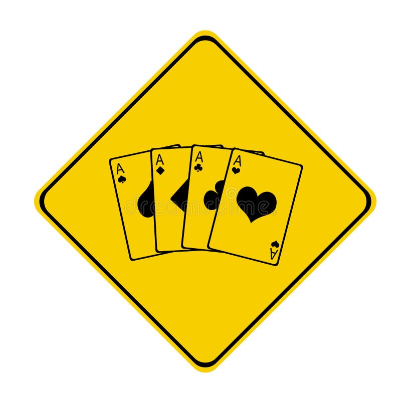 Yellow poker sign stock illustration. Illustration of clubs - 2067332