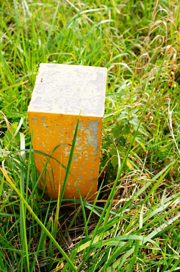 Yellow pole stock photo. Image of ground, mark, pole - 36412718