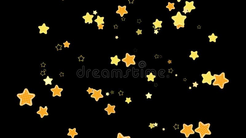 Yellow Polka Dot Patterned Star Fireworks Particles, 3 Variations, with ...