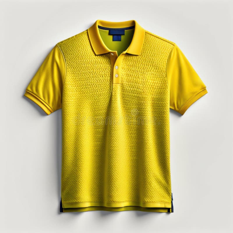 Yellow Polo Shirt with Embossed Texture. Stock Illustration ...