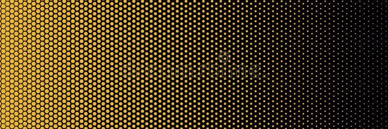 Yellow Polygon Halftone Dots Effect Stock Illustration - Illustration ...