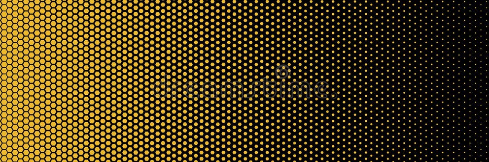 Yellow Polygon Halftone Dots Effect Stock Illustration - Illustration ...