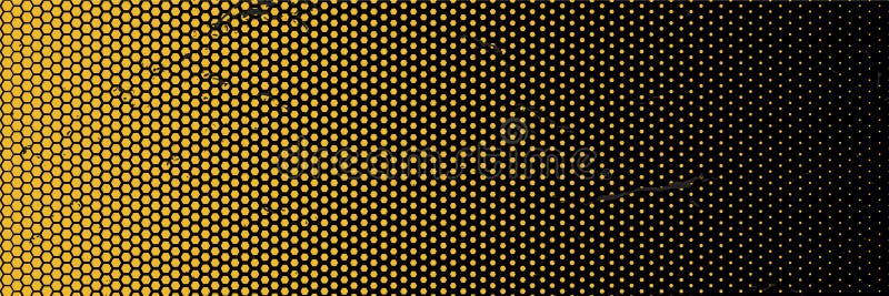 Yellow Polygon Halftone Dots Effect Stock Illustration - Illustration ...