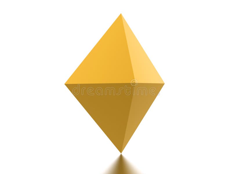 Yellow Polygonal Element Rendered Stock Illustration - Illustration of ...