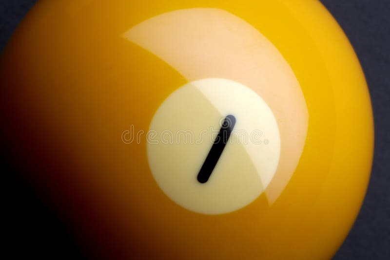 Yellow pool ball stock image. Image of circle, macro - 14899621