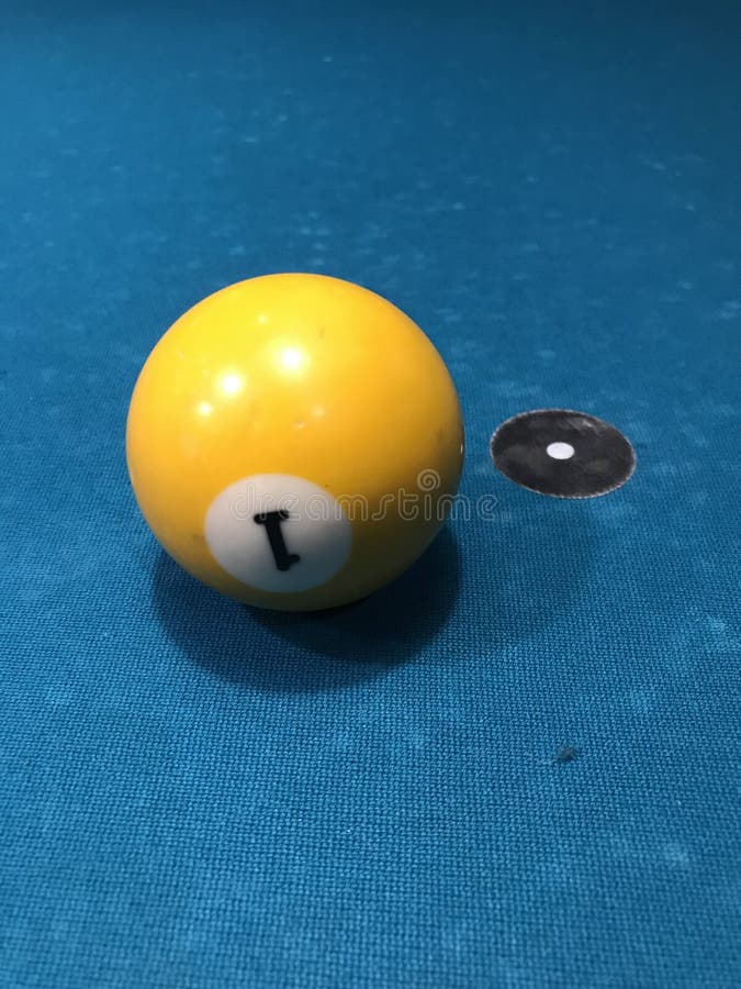 Yellow pool ball stock image. Image of yellow, billiard - 14899621