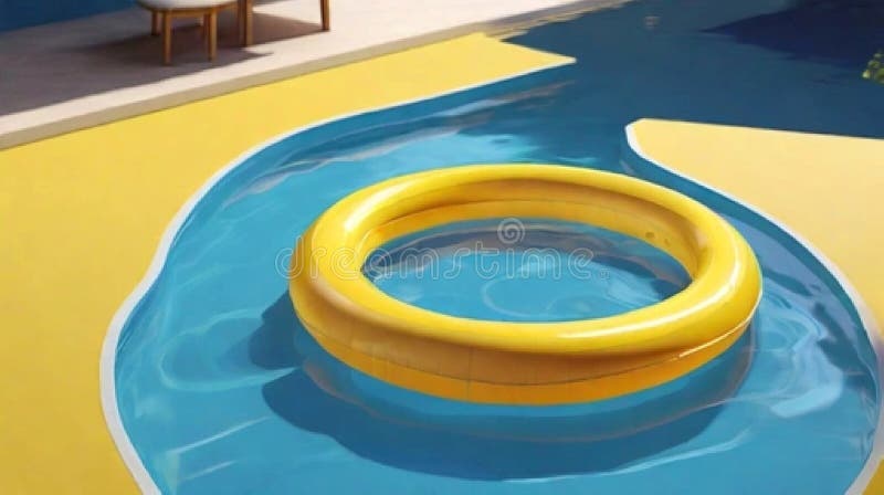 Yellow pool float stock illustration. Illustration of furniture - 311596086