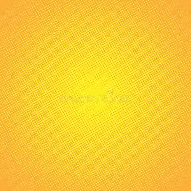 Yellow Pop Art Comic Halftone Dots Background, Vector Stock Vector ...