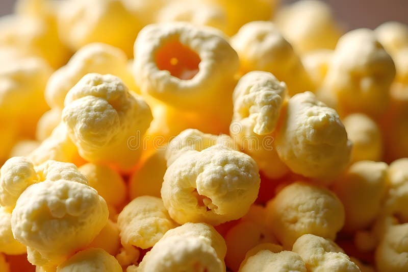 Yellow Popcorn, Baked with Fragrant Butter, Ready To Eat Stock ...