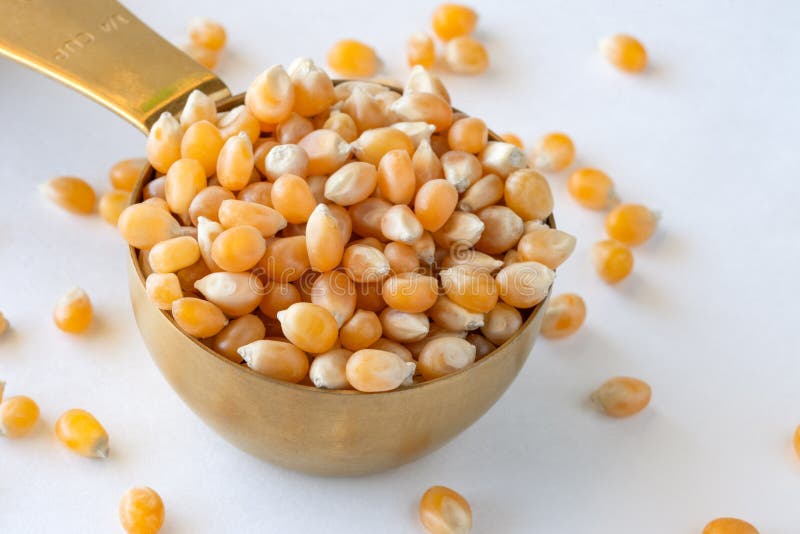 Yellow Popcorn Kernels Measuring Cup Stock Photos - Free & Royalty-Free ...