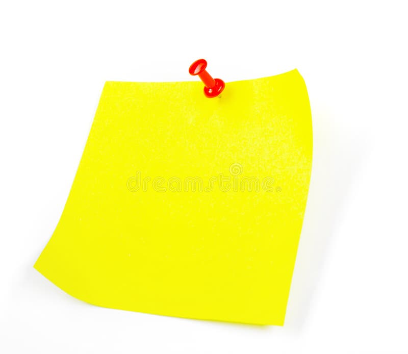 Yellow Post-it Sticky Note on a Cork Board Stock Photo - Image of note ...