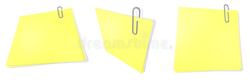 Yellow post it note stock illustration. Illustration of office - 1772693