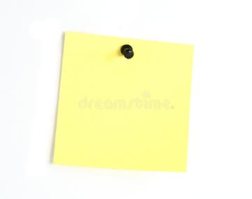 Yellow post-it note stock image. Image of mail, message - 3482757