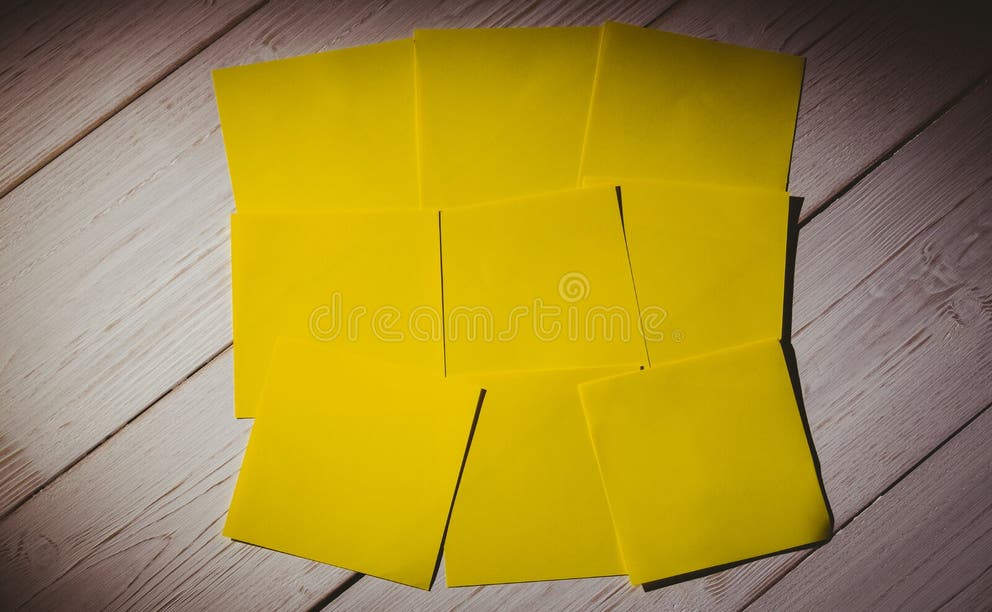 A Yellow post it note stock photo. Image of colorful - 53043058