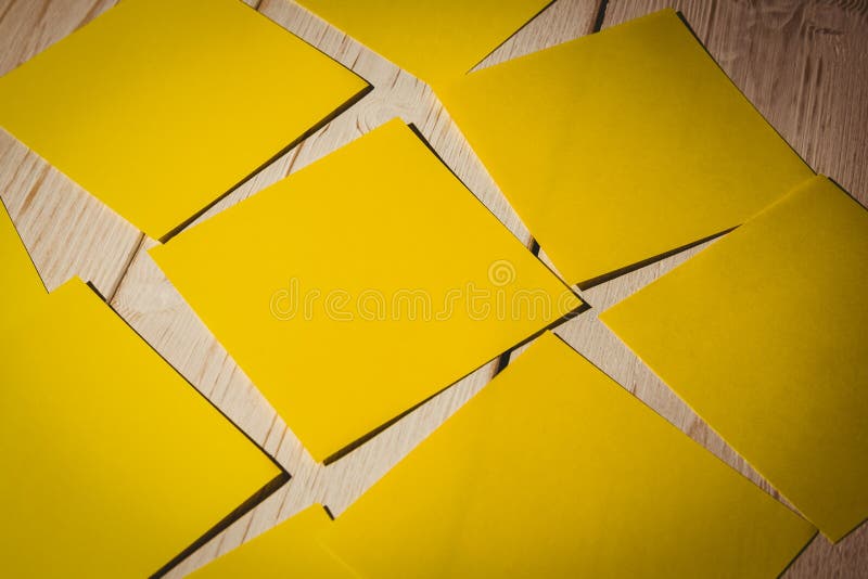A Yellow post it note stock image. Image of wooden, texture - 53070067