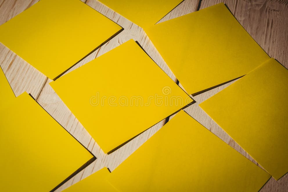 A Yellow post it note stock image. Image of wooden, texture - 53070067
