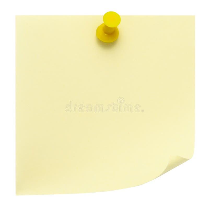 POST it NOTE and PIN stock image. Image of paper, yellow - 50399361