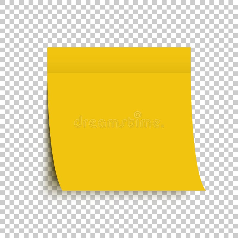 Yellow post it note stock illustration. Illustration of office - 1772693
