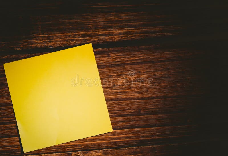 A Yellow post it note stock image. Image of education - 53070109