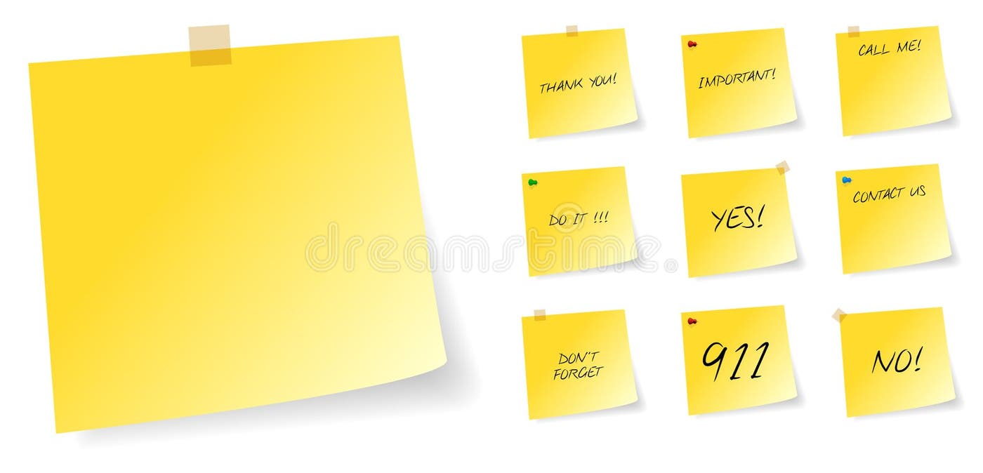 Remember Post Notes Stock Illustrations – 2,760 Remember Post Notes ...
