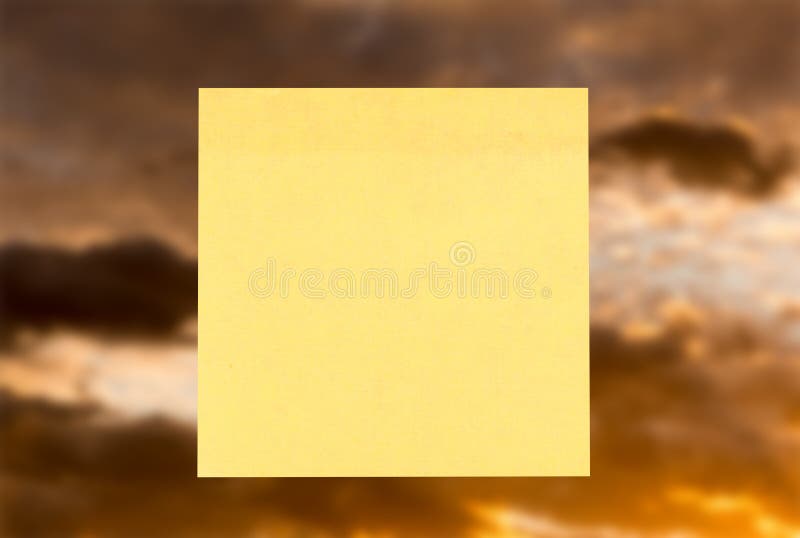 A Yellow Post it To Write on a Background Stock Image - Image of ...