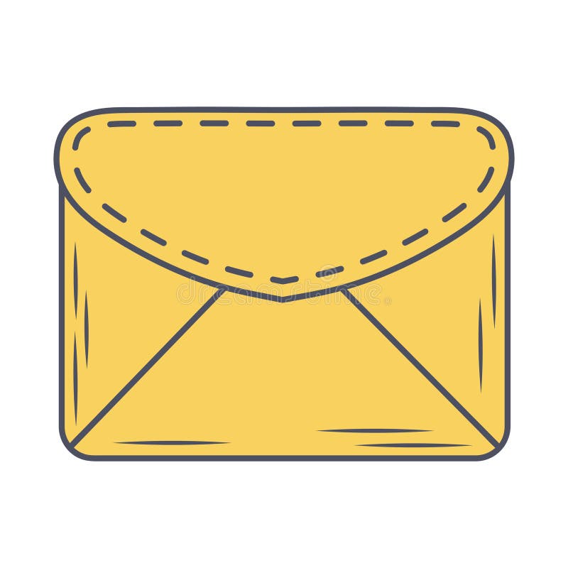 Yellow Postal Envelope. an Empty Form Template Stock Vector ...