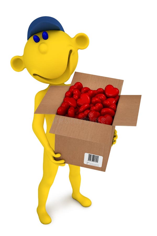 Yellow postman stock illustration. Illustration of present - 37891737