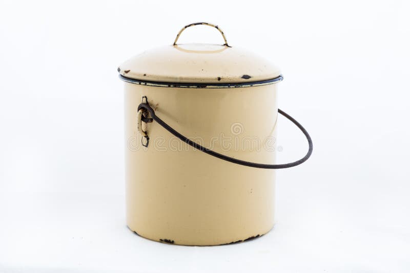 Yellow pot on a white stock image. Image of casserole - 33381115