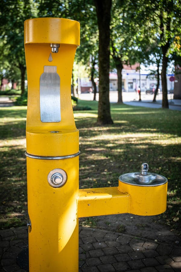 Yellow Potable Water Station in an Urban Environment, Well-being and ...