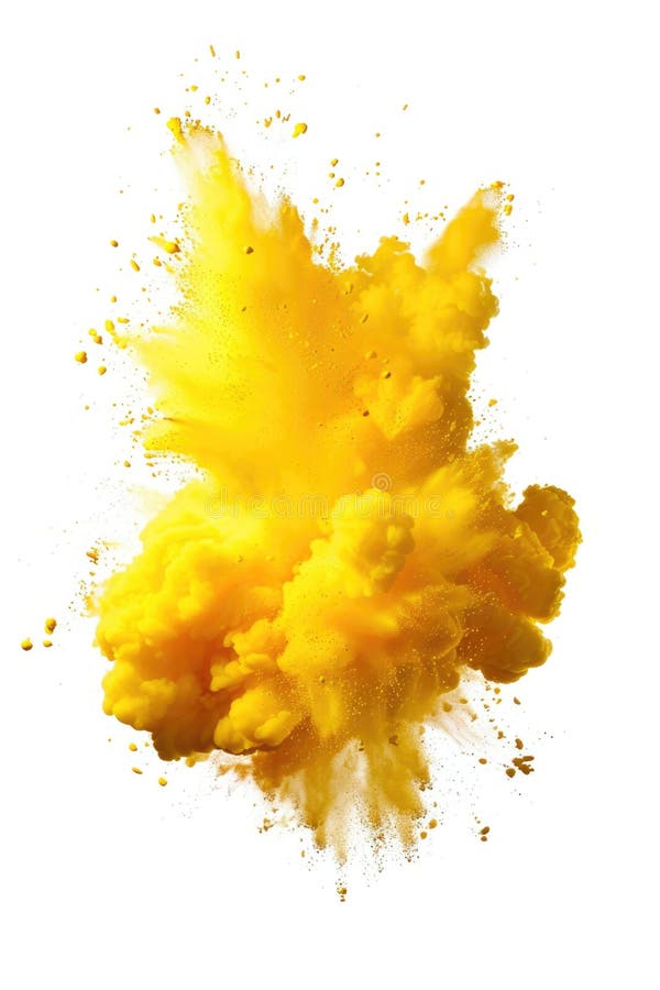 Yellow Powder Explosion stock image. Image of energy - 362622741