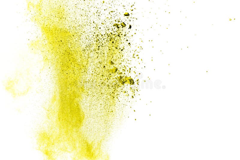 Yellow powder explosion stock illustration. Illustration of bursting ...