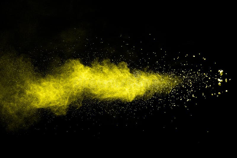 Yellow powder explosion stock illustration. Illustration of colour ...
