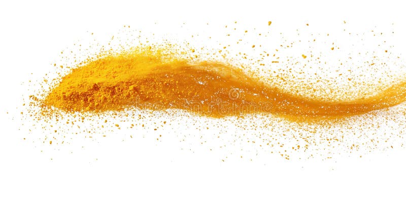 Yellow Powder Wave Splash Isolated on White Stock Illustration ...
