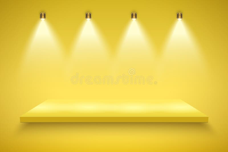 Yellow Presentation Platform Stock Vector - Illustration of light ...
