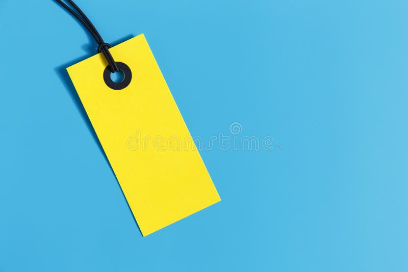 Yellow price tag stock image. Image of promotion, label - 78957569