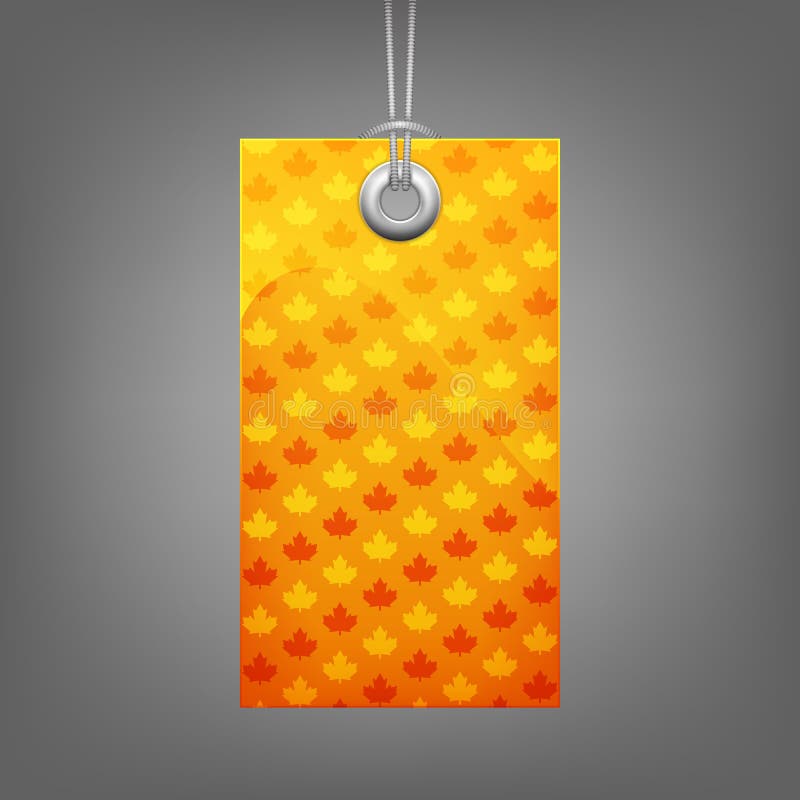 Yellow price tag with leaf stock vector. Illustration of clearance ...