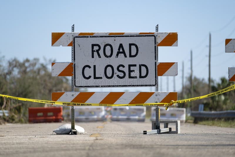 Yellow Warning Cones and Tape As Protective Restriction Barrier at ...
