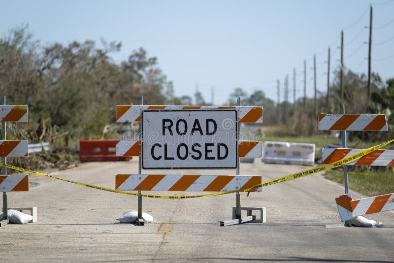 Yellow Protective Barrier at Street Construction Site. Warning Road ...