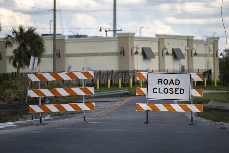 Yellow Protective Barrier at Street Construction Site. Warning Road ...