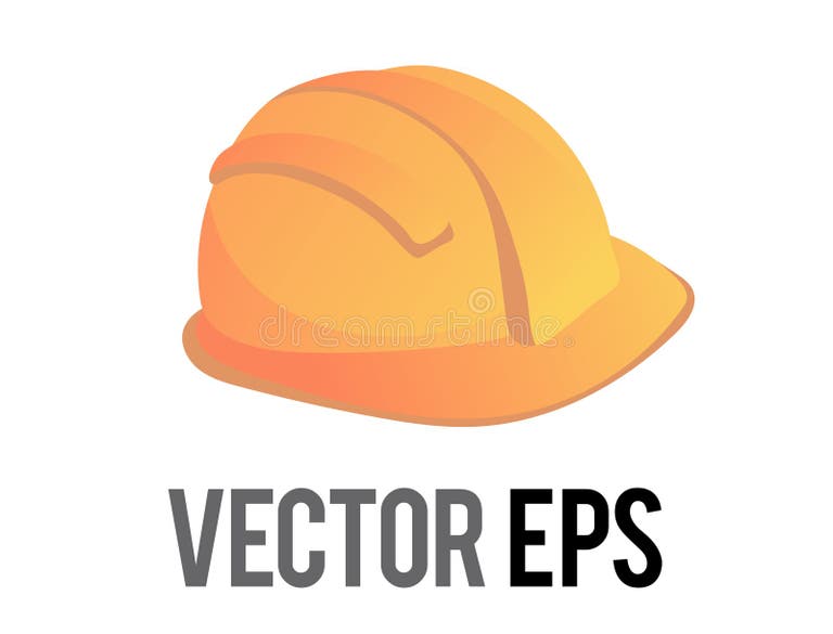 Yellow Protective Engineering Worker Helmet in Vector Format Stock ...